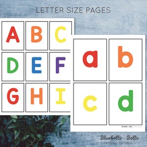 Alphabet Cards. Rainbow Letter Flash Cards Printable. Toddler and ...