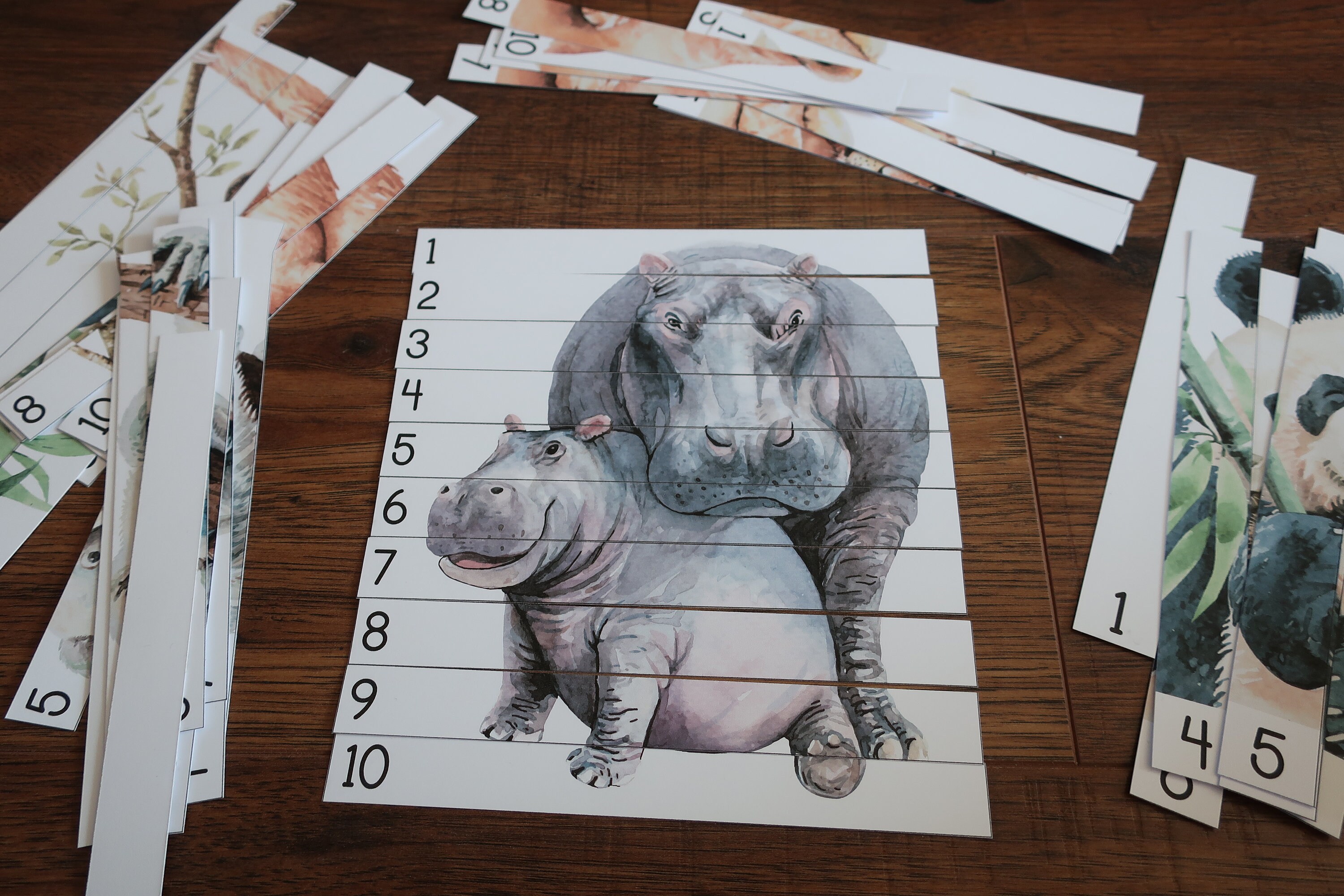 Mother's Day Preschool Printable Number Sequence Puzzles 1-10. Mother ...