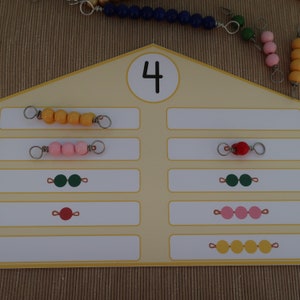 Montessori Bead Addition Activity. Montessori Printable Math Bead ...