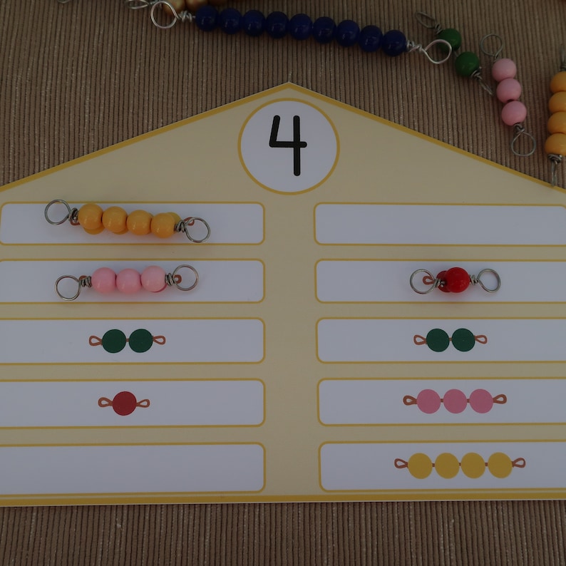 Montessori Bead Addition Activity. Montessori Printable Math Bead ...
