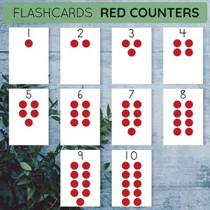 Montessori Printable Red Counters Activities. Toddler and Preschool ...