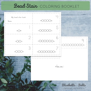 Montessori Colored Bead Stair Printables. Preschool Math Activities ...