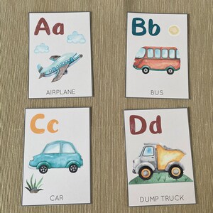 Transportation Alphabet Cards. Toddler Letter Printable. Preschool ...