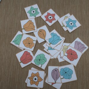 Color Sorting Flower Printable. Montessori Matching Activity. - Etsy