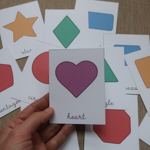 Shapes Flash Cards Printable. Toddler and Preschool Educational ...