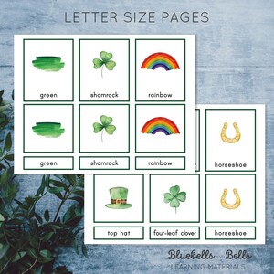 St. Patrick's Day Montessori Printable 3-part Cards. Preschool and ...