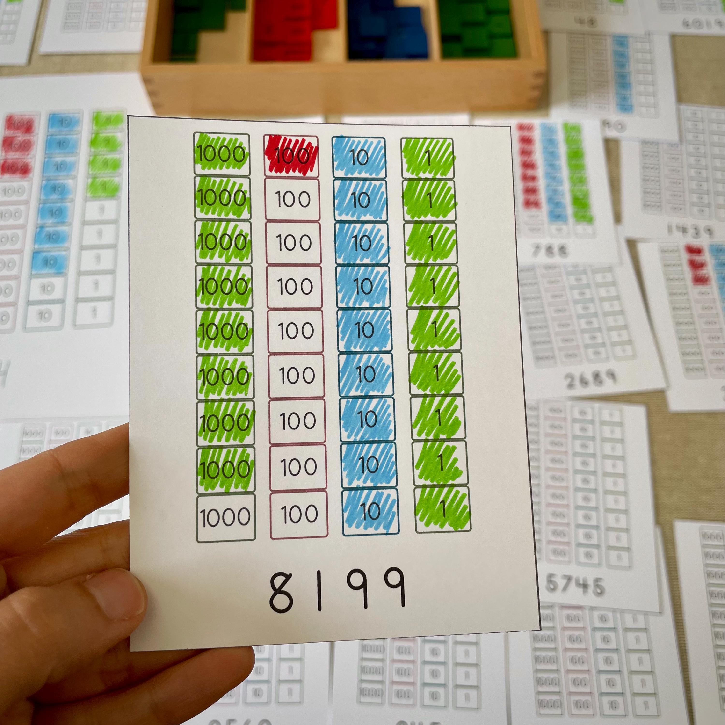 Place Value Task Cards for Coloring. Number Formation Worksheets Stamp ...
