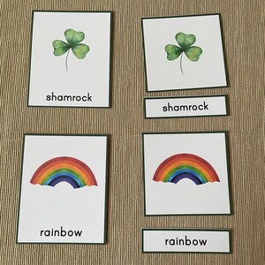 St. Patrick's Day Montessori Printable 3-part Cards. Preschool and ...