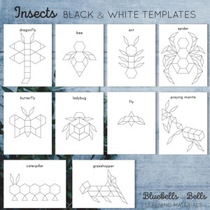 Insect Pattern Blocks Templates. Spring Printable Preschool and ...