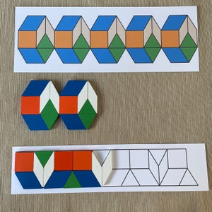 Pattern Blocks Templates Repeating Pattern. Shape Matching Activity for ...