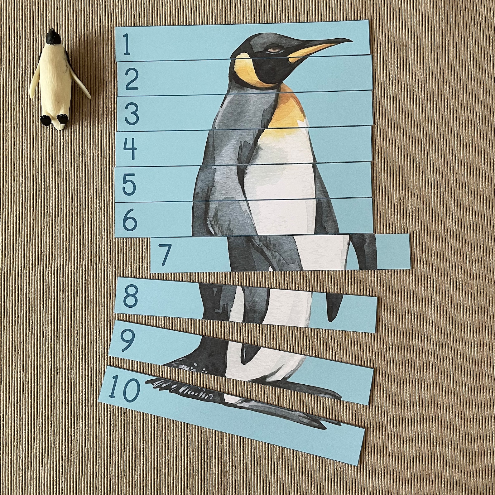 Arctic Animals Preschool Printable Puzzles 1-10. Penguin Number ...