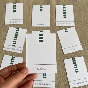 Montessori Bead Bars Multiplication Arrays Cards. Equal Groups ...