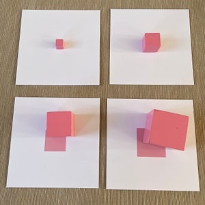 Pink Tower Printable Patterns, Matching Cards and Chart. Montessori ...