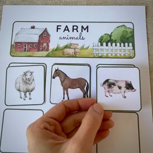 Animal Sorting Activity Farm and Wild. Montessori Toddler and Preschool ...