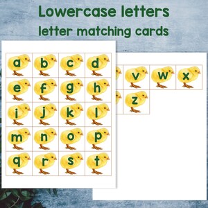 Spring Preschool Printable Letter Matching Chick and Egg. Easter ...