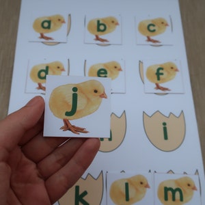 Spring Preschool Printable Letter Matching Chick and Egg. Easter ...