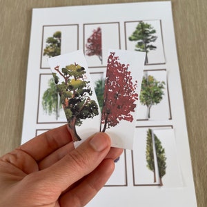 Toddler Puzzle Trees Halves Matching. Montessori Printable Busy Book ...