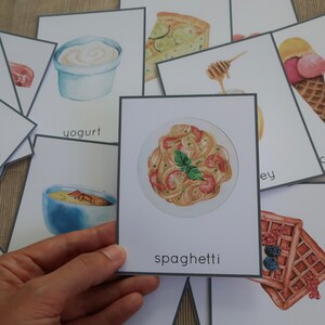 Food Flash Cards Printable. Vocabulary Preschool and Kindergarten ...