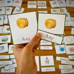 Montessori Printable Digraph 3-part Cards. Green Series Activity. - Etsy