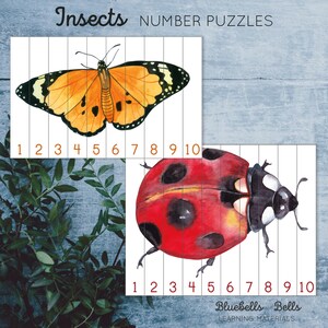 Insect Preschool Printable Number Sequence Puzzles 1-10. Montessori ...