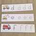 Transportation Alphabet Cards for Tracing. Lowercase Letter Handwriting ...