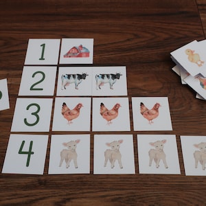 Number Chart 1-10 Printable. Farm Animal Montessori Math Counters ...