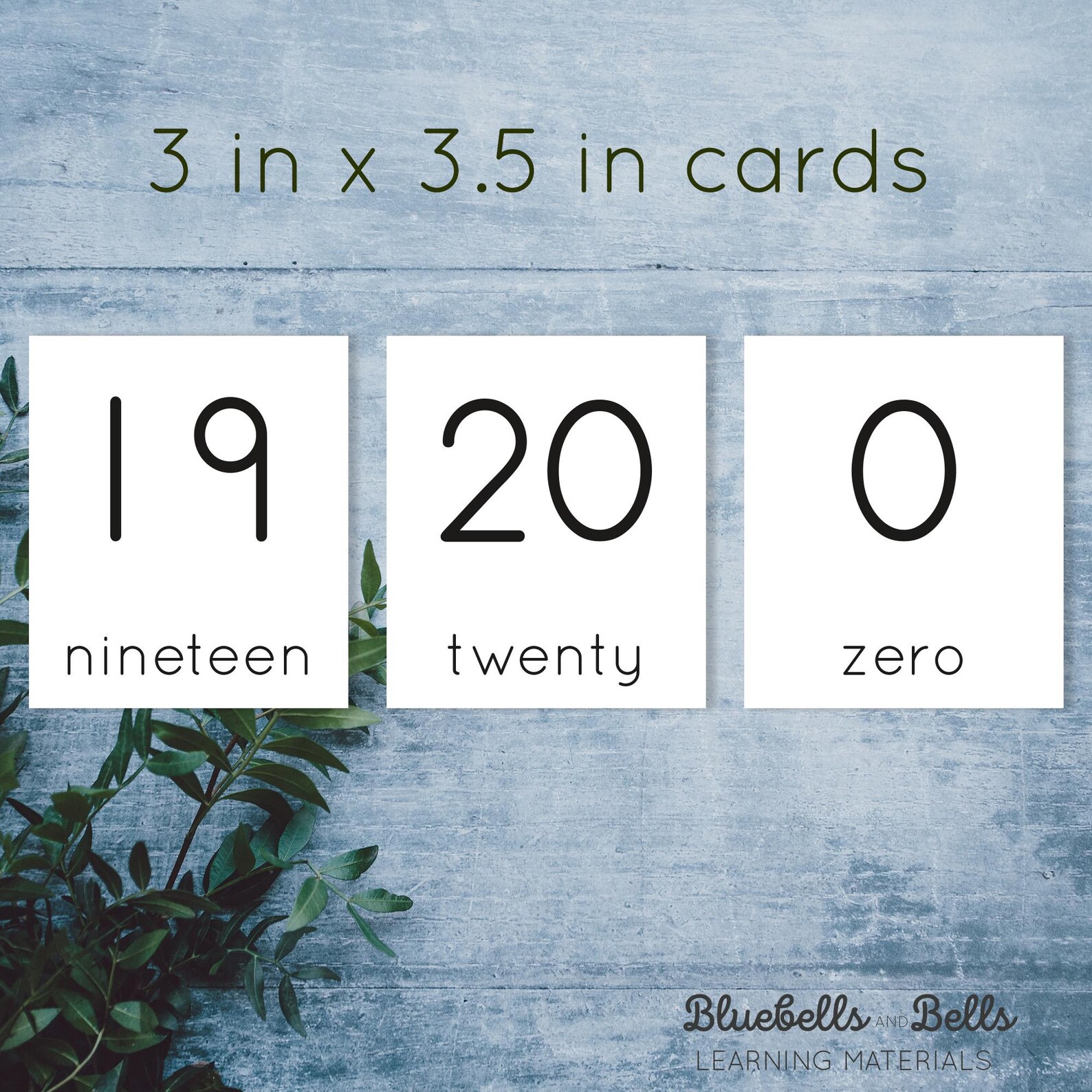 Number Cards 0-20. Printable Number Cards. - Etsy