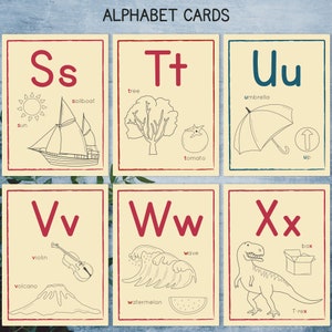 Alphabet Printable Cards. Phonics for Toddlers and Preschool. - Etsy