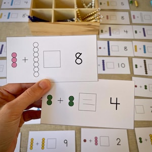 Montessori Bead Bars Comparing Numbers With Addition Equation. - Etsy