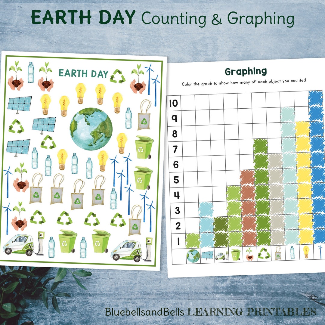 Earth Day Printable Graphing Activity. I Spy Preschool and Kindergarten ...
