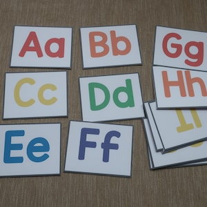 Alphabet Cards. Rainbow Letter Flash Cards Printable. Toddler and ...
