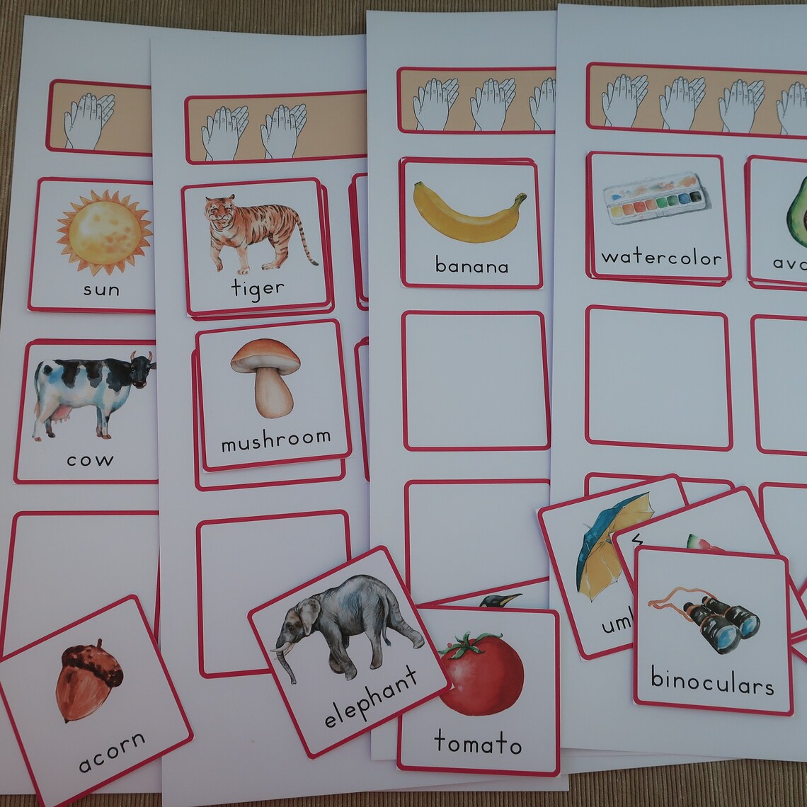 Syllable Sorting Printable Activity. Montessori Preschool and | Etsy