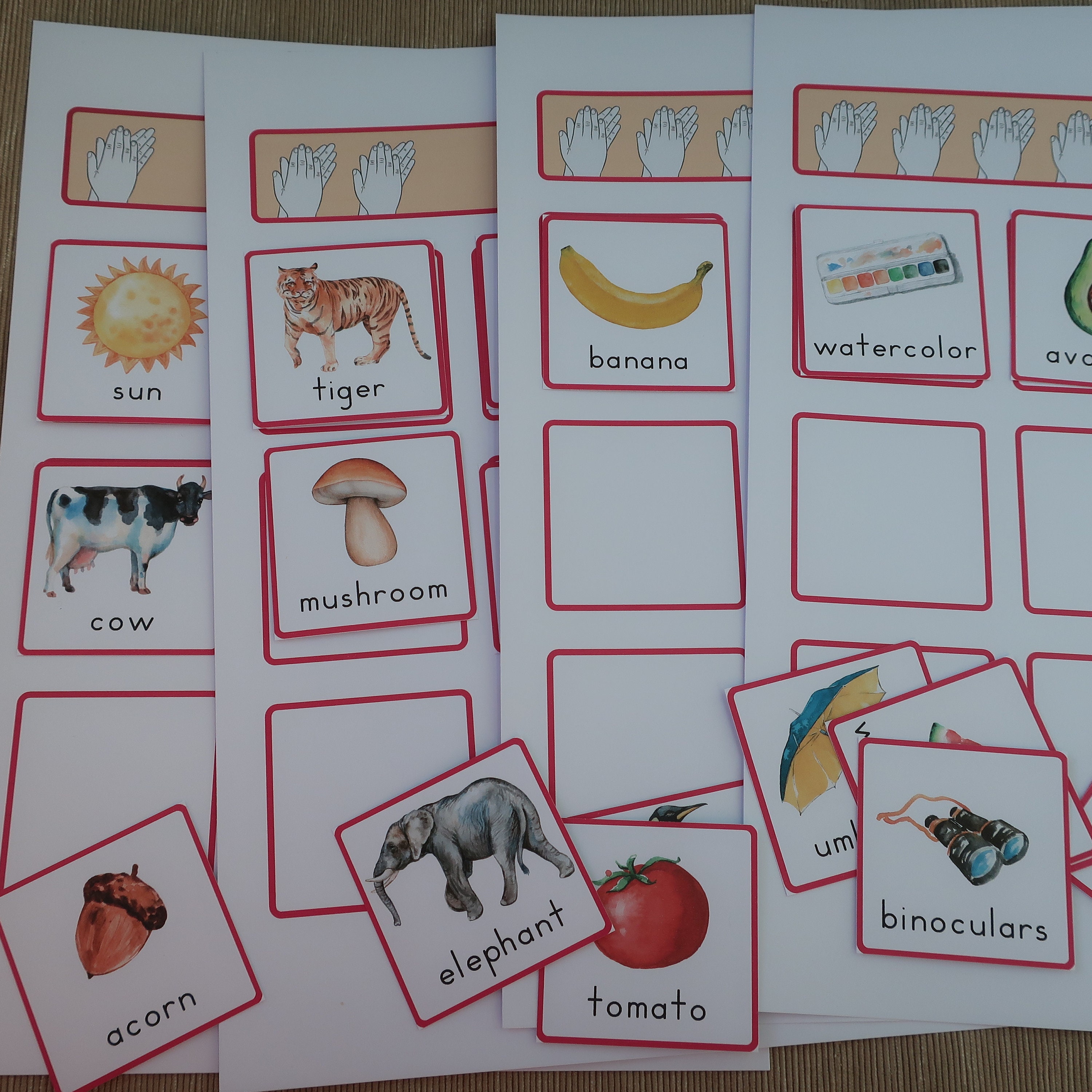 Syllable Sorting Printable Activity. Montessori Preschool and - Etsy
