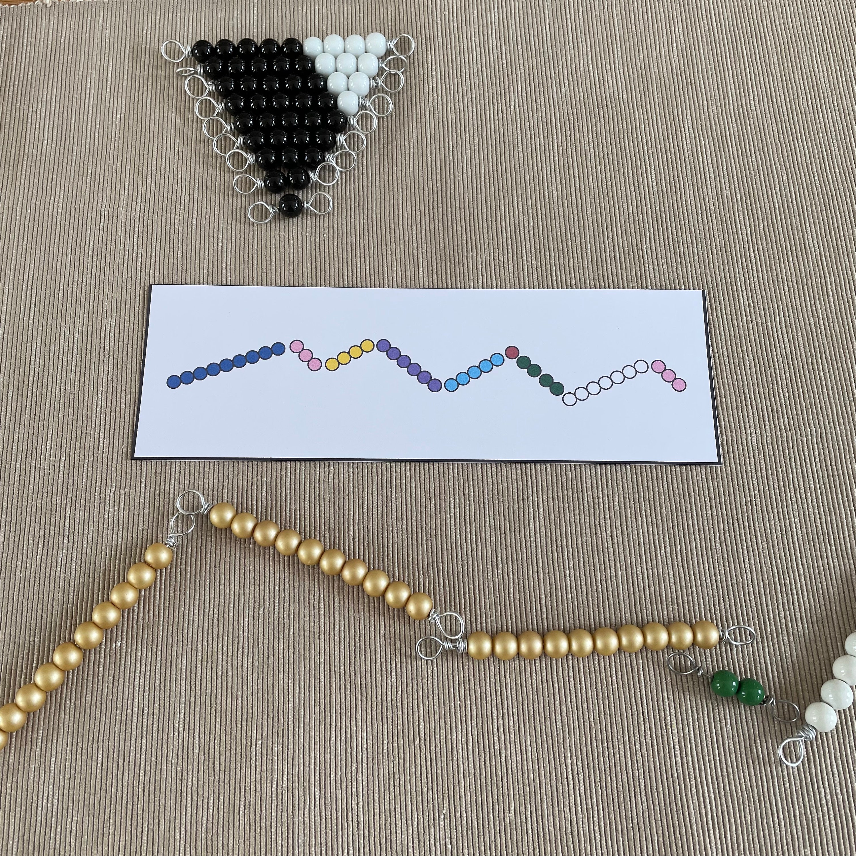 Montessori Beads Snake Addition Cards. Kindergarten and 1st Grade Math ...