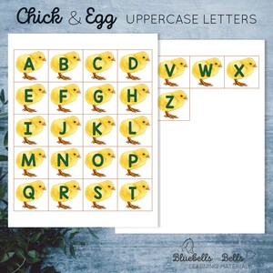 Spring Preschool Printable Letter Matching Chick and Egg. Easter ...