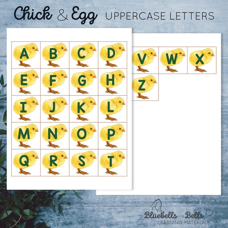 Spring Preschool Printable Letter Matching Chick and Egg. Easter ...
