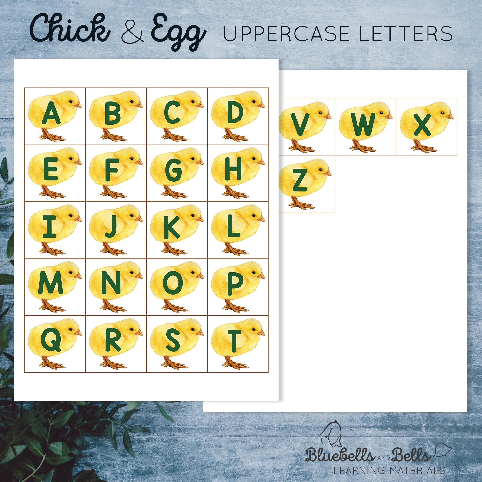 Spring Preschool Printable Letter Matching Chick and Egg. Easter ...