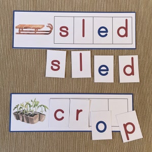 Montessori Printable Moveable Alphabet and CCVC Word Letter Matching ...
