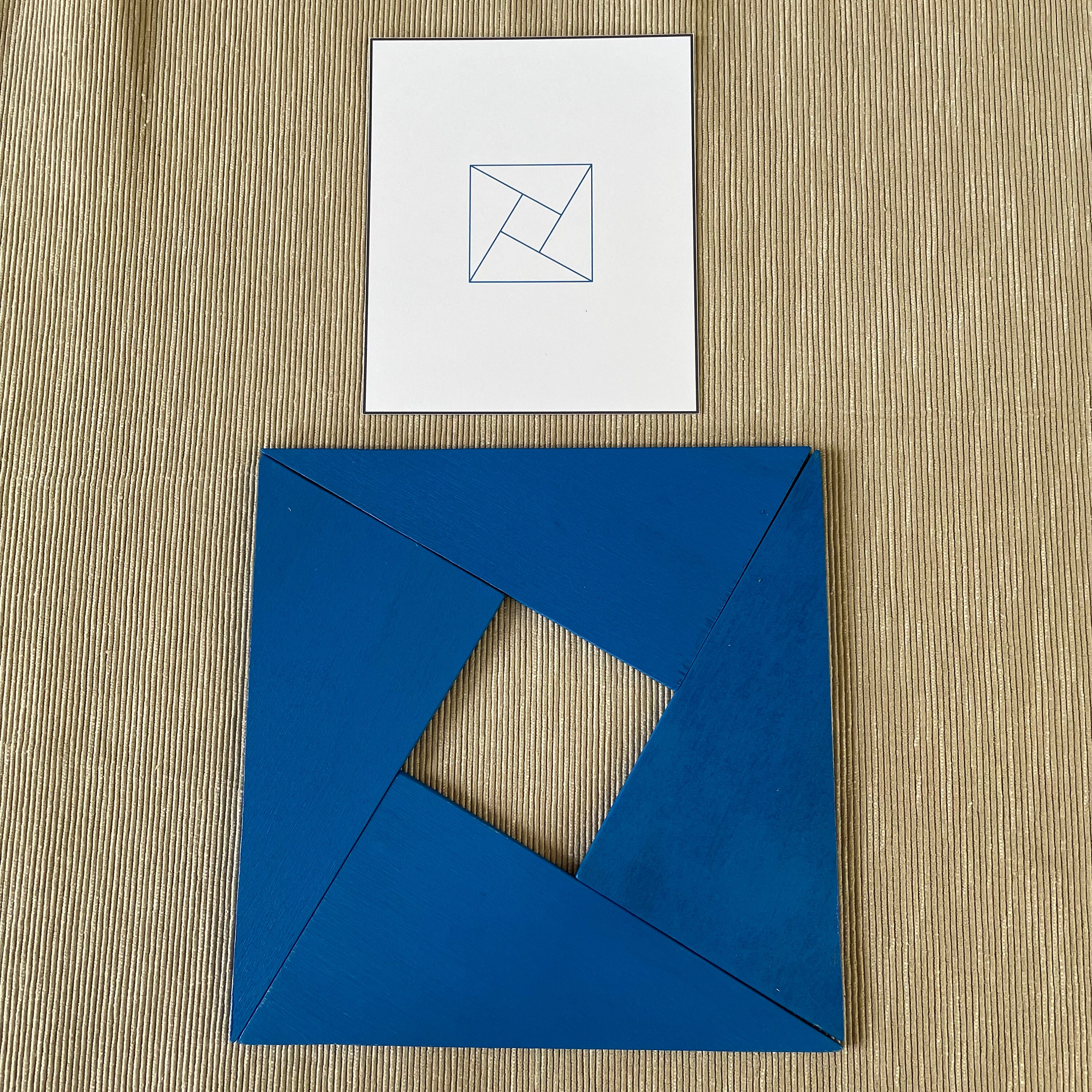 Montessori Blue Constructive Triangles Pattern Cards. Geometry ...
