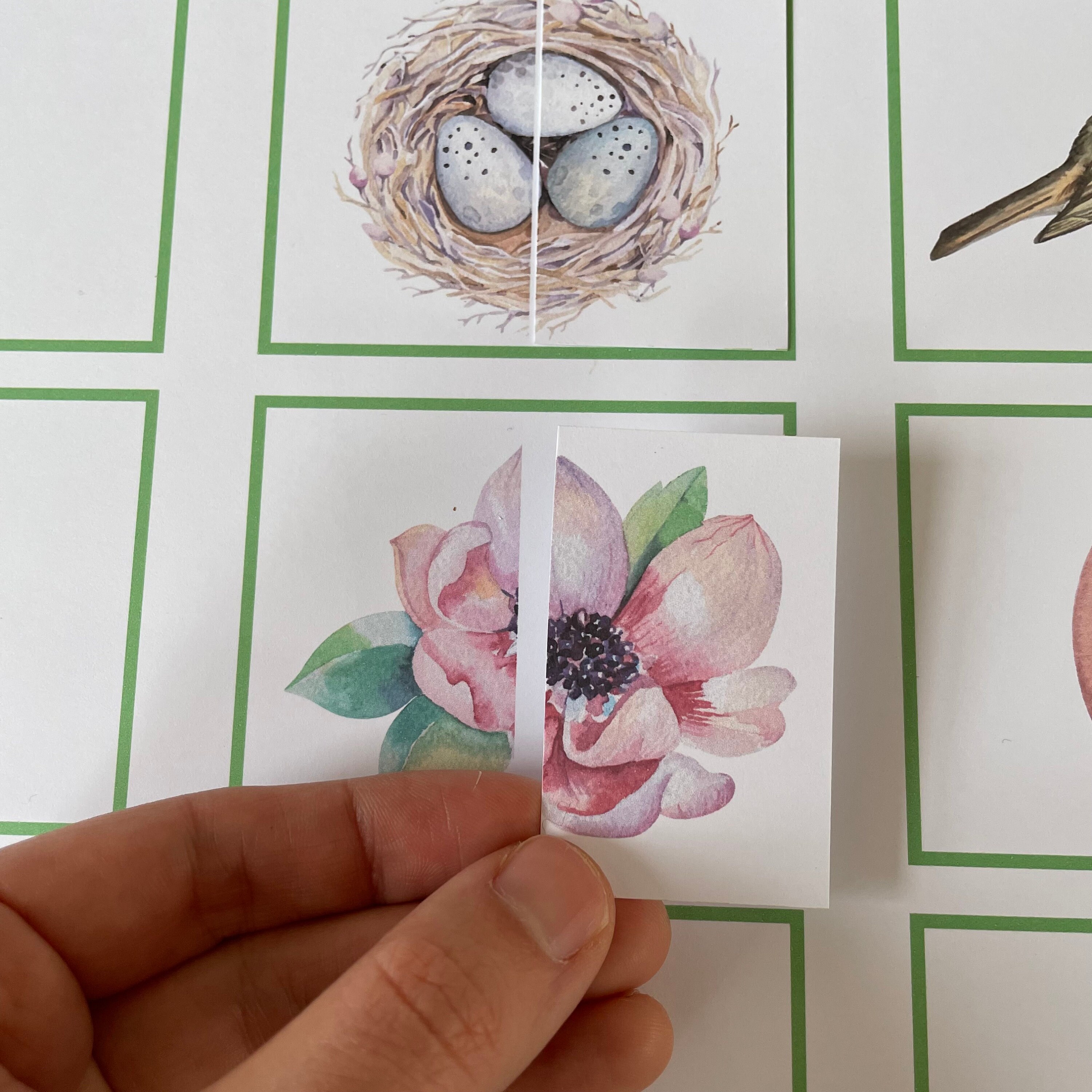 Montessori Spring Printable Puzzle Halves Matching. Toddler Busy Book ...