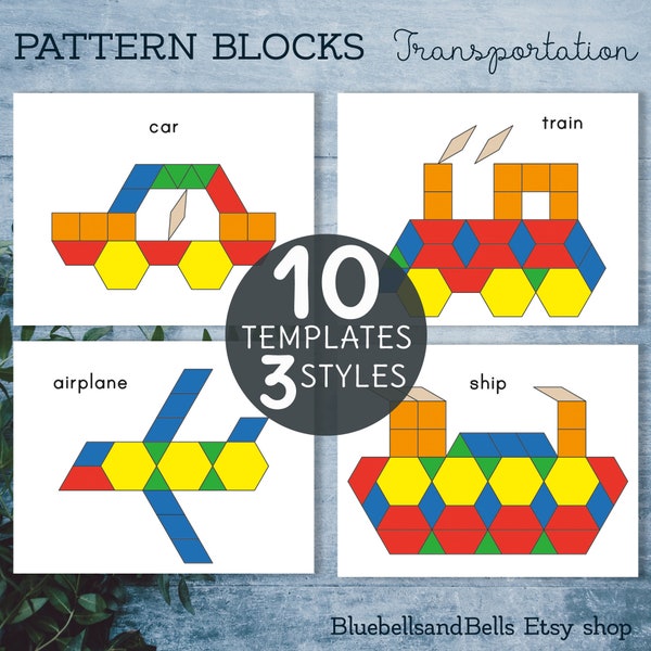 Pattern Blocks - Etsy