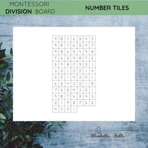 Montessori Division Board Printable Charts, Booklets, Worksheets ...
