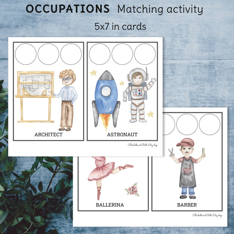 Occupations Cards Matching Activity. Community Helpers - Etsy