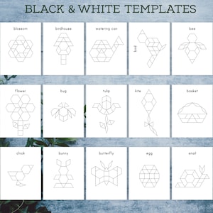 Spring Pattern Blocks Templates. Spring Printable Preschool and ...