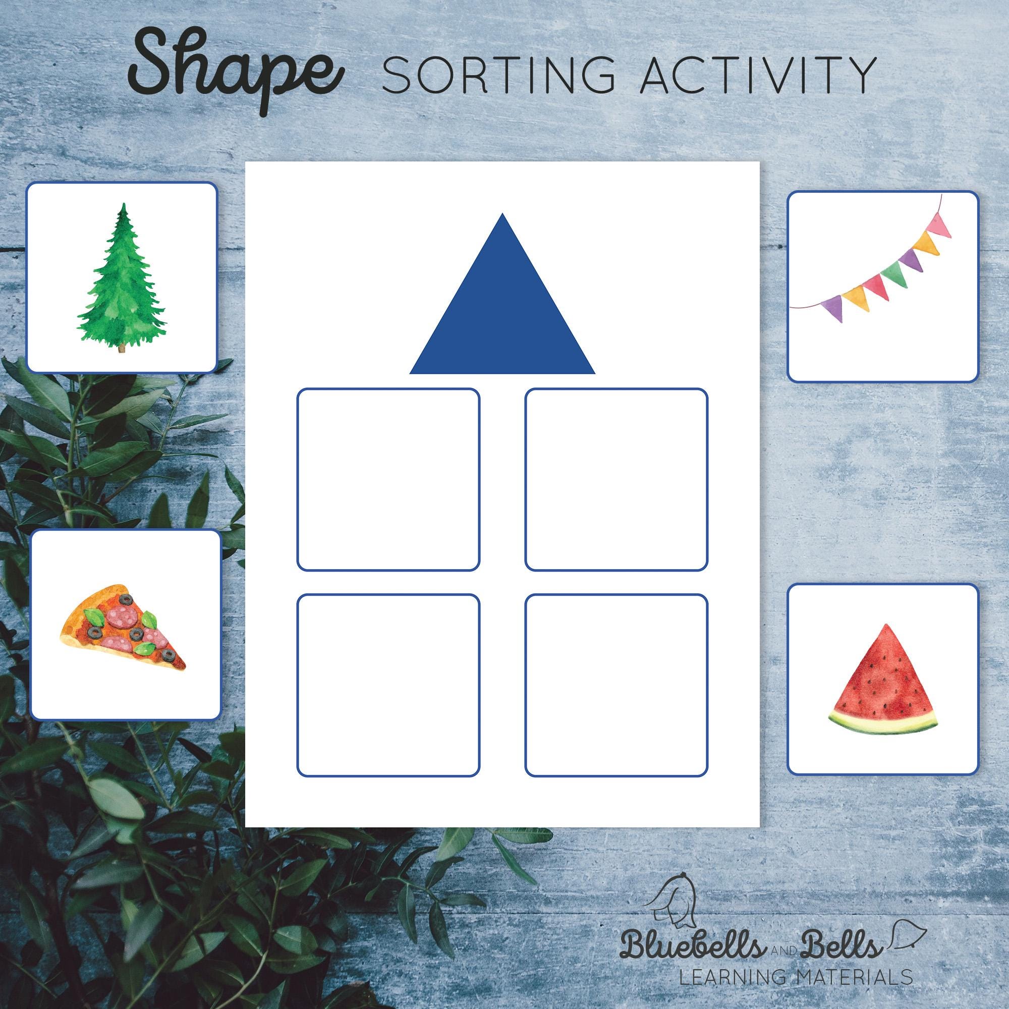 Shape Sorting Activity. Montessori Printable. - Etsy