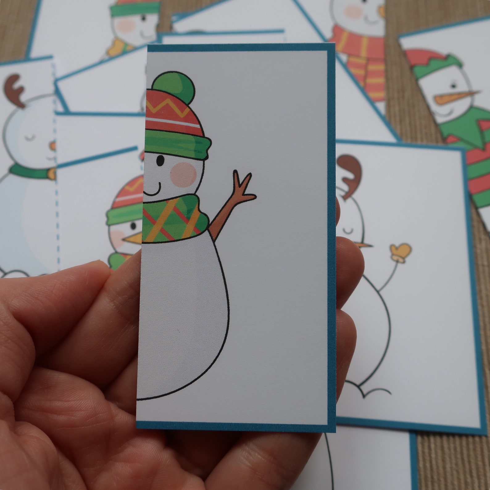 Snowman Printable Puzzles for Toddlers and Preschoolers. | Etsy