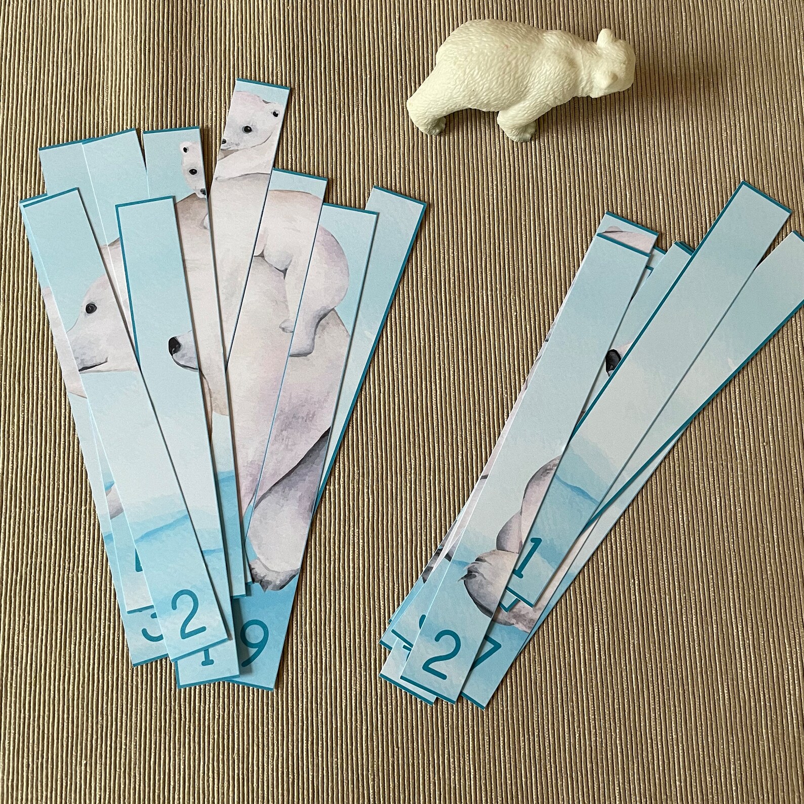 Polar Bear Preschool Printable Puzzle 1-10. Winter Kindergarten Number ...