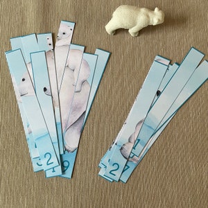 Polar Bear Preschool Printable Puzzle 1-10. Winter Kindergarten Number ...