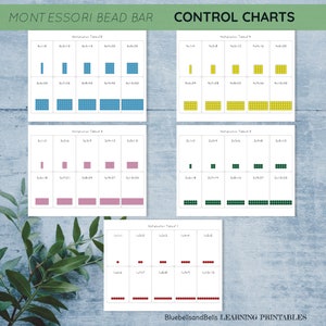 Montessori Bead Bar Multiplication Tables Posters and Worksheets. - Etsy