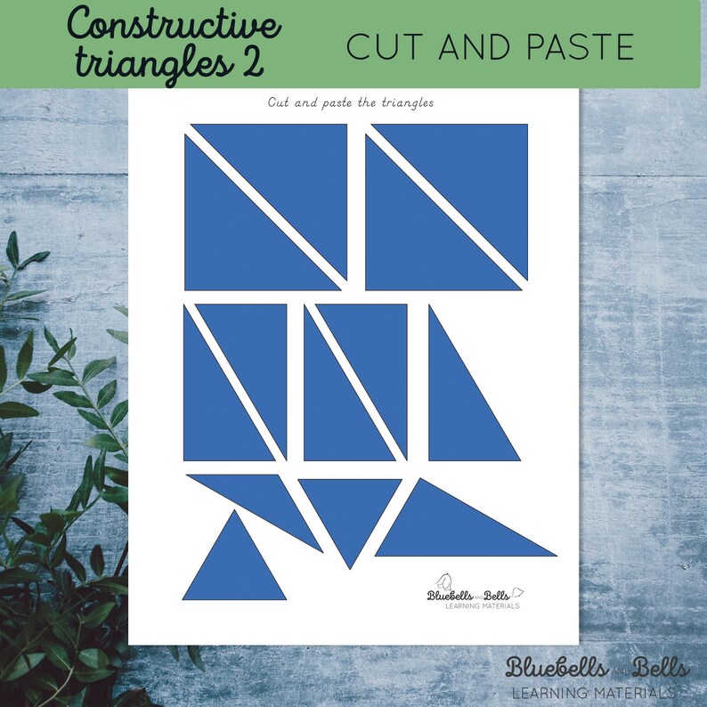Montessori Constructive Triangles Set 2 Extension Printable. Cut and ...